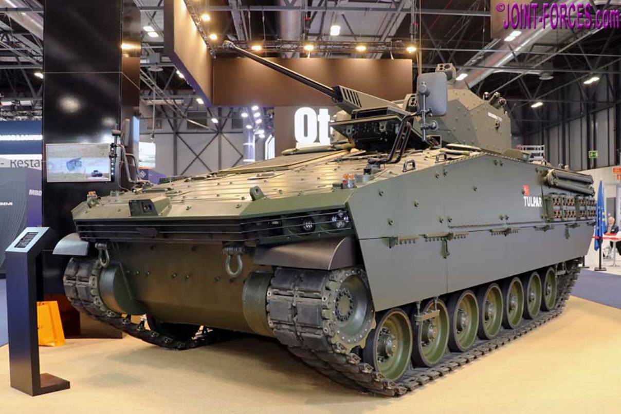 El blindado de orugas Otokar Tulpar con torre HITFACT MkII en LAAD ...
