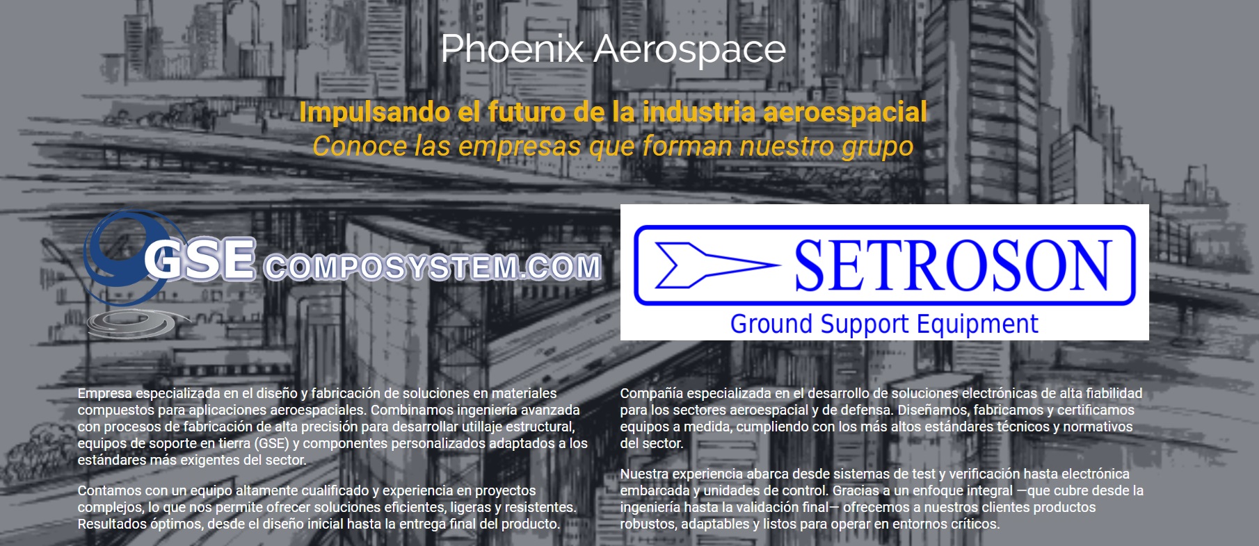 La nueva Phoenix Aerospace integra a GSE Composystem y Setroson - Noticias Defensa defensa.com ...