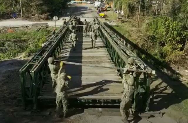 El Batallón de Ingenieros Blindado 2 del Ejército argentino instala un ...