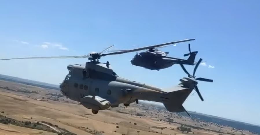 El primer NH90 del Ejército del Aire escoltado por un Súper Puma del Ala 48 - Noticias Defensa ...