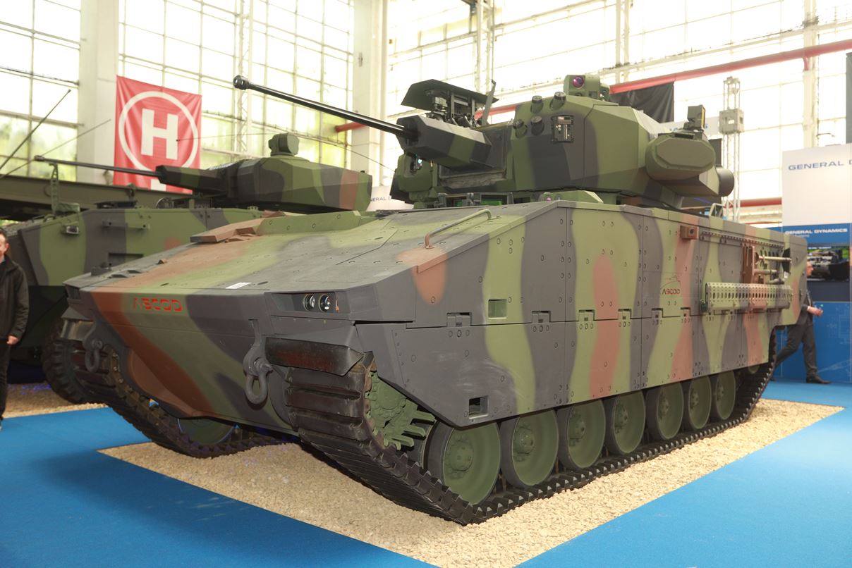 Sistema de protección activa Trophy en una torre Elbit sobre ASCOD ...